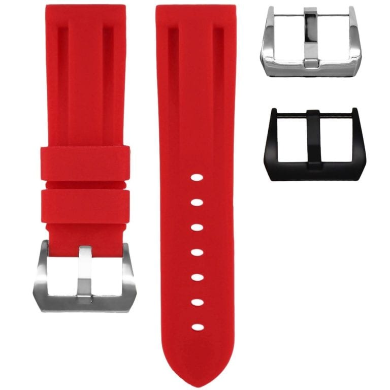 Rubber Strap For Blancpain X Swatch Fifty Fathoms - Red Rubber | Horus ...