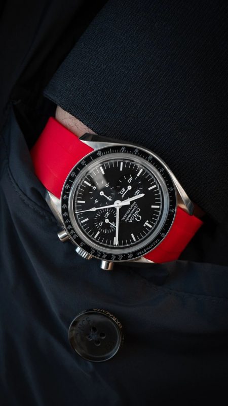 Rubber Strap for Omega Speedmaster - Red | Horus Straps Philippines