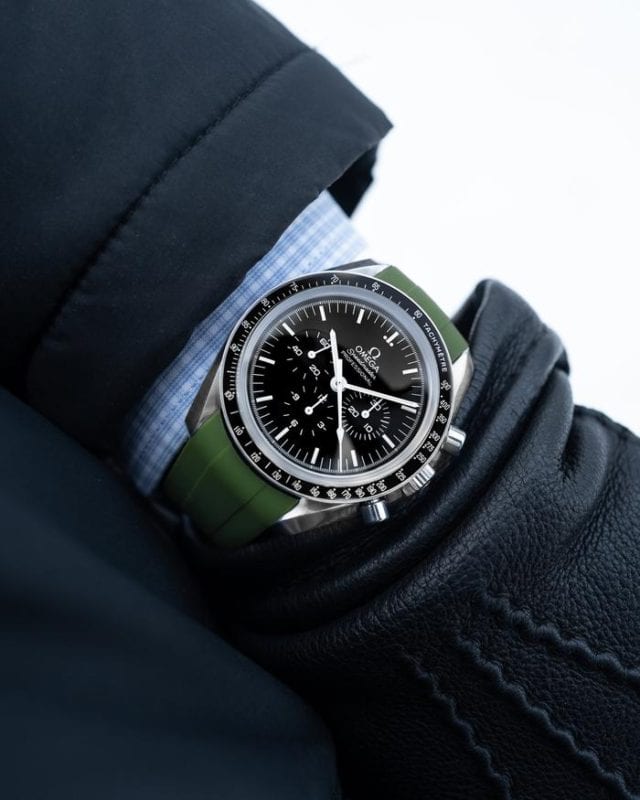 Rubber Strap for Omega Speedmaster - Olive | Horus Straps Philippines