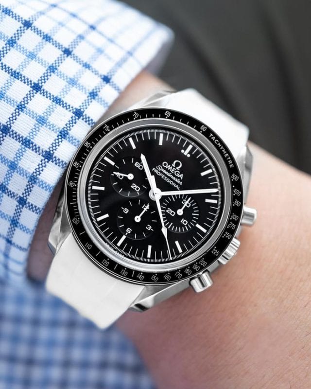 Rubber Strap for Omega Speedmaster - Arctic White | Horus Straps ...