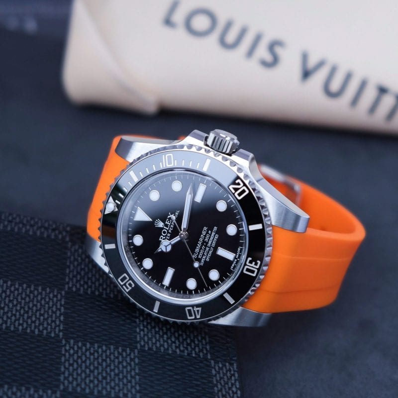 TANGERINE RUBBER STRAP FOR LONGINES LEGEND DIVER | Horus Straps Philippines