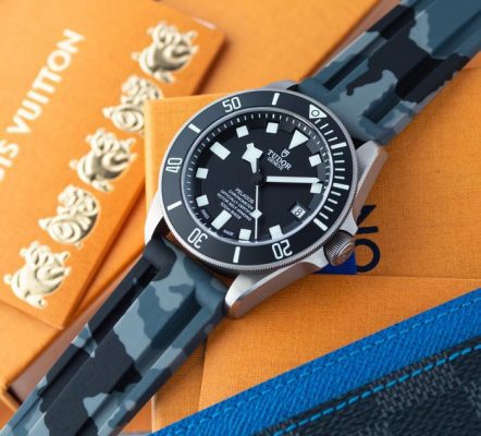 TUDOR PELAGOS - GRAPHITE CAMO RUBBER | Horus Straps Philippines