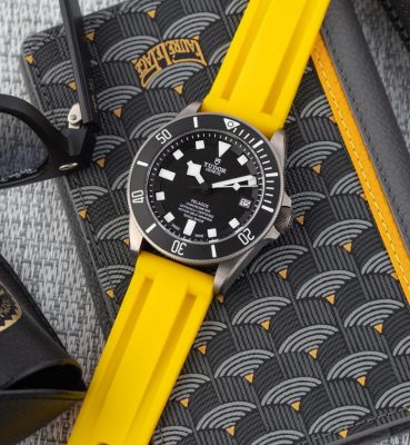 TUDOR PELAGOS - SUNSHINE YELLOW RUBBER | Horus Straps Philippines